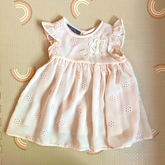 Pippa & Julie | Dresses | 225 Pippa Julie Blush Pink Peach Eyelet Sheer ...